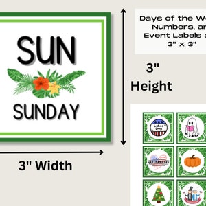 Jungle Calendar Bundle: Editable Classroom Decor (canva Template) - Etsy