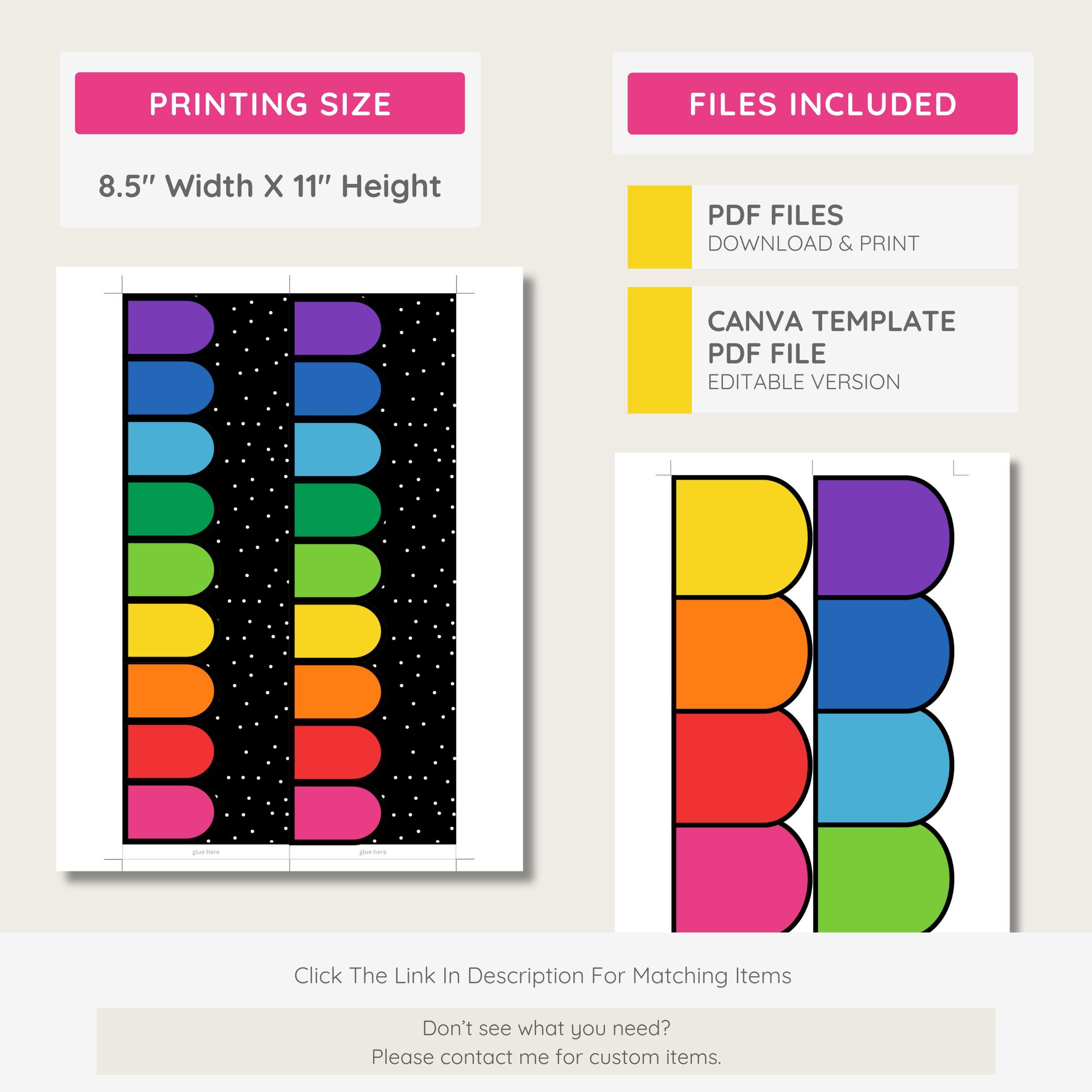 Rainbow Crayon Bulletin Board Borders: Printable Classroom Decor ...