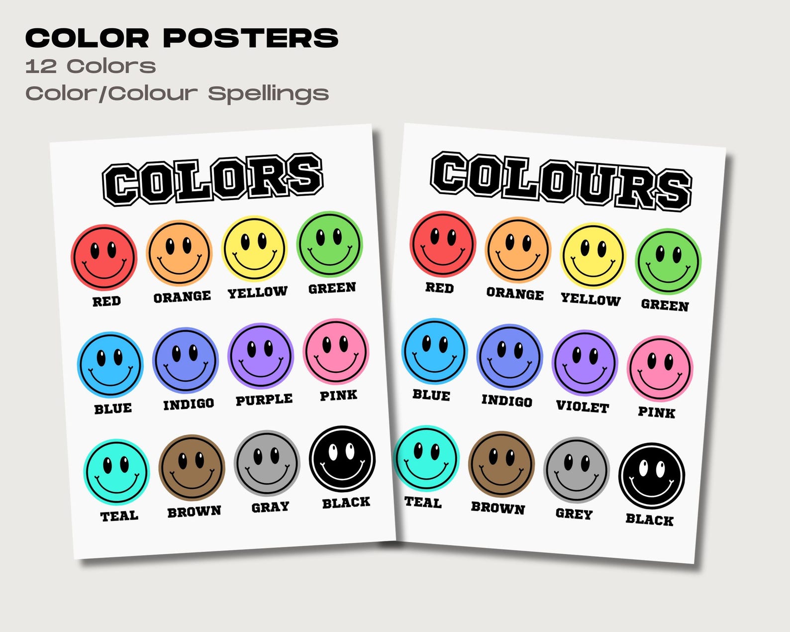 Editable Pastel Color Posters, Printable Classroom Color Posters ...