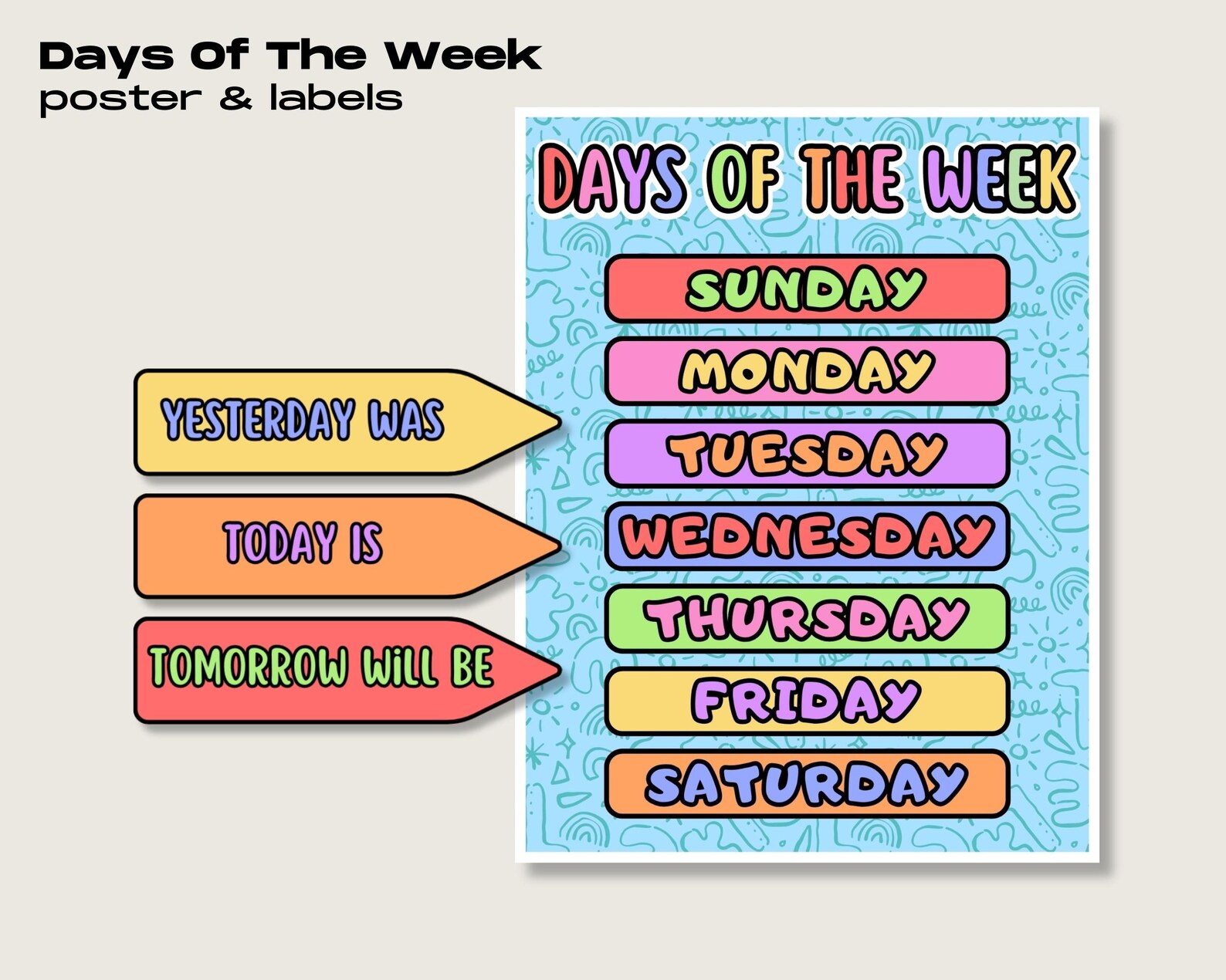 School Theme Calendar Bundle, Printable & Editable Classroom Calendar ...