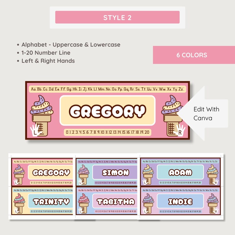 Classroom Student Name Plates, Printable & Editable Desk Labels for ...