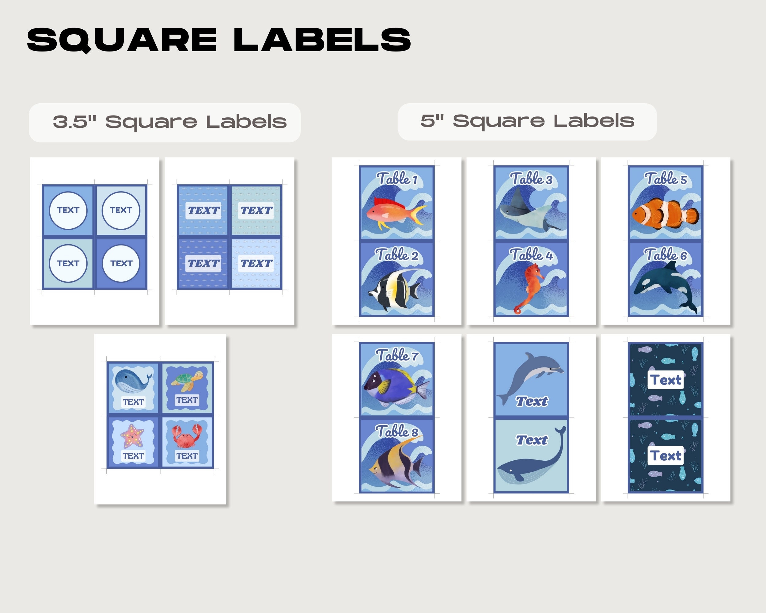 Ocean Theme Classroom Storage Labels, Printable & Editable Teacher ...