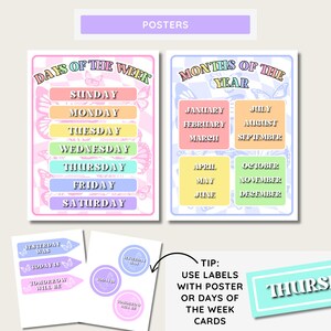 Butterfly Classroom Calendar Bundle: Pastel Decor (printable & Editable ...