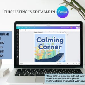 Ocean Theme Calming Corner Posters, Printable & Editable Breathing ...