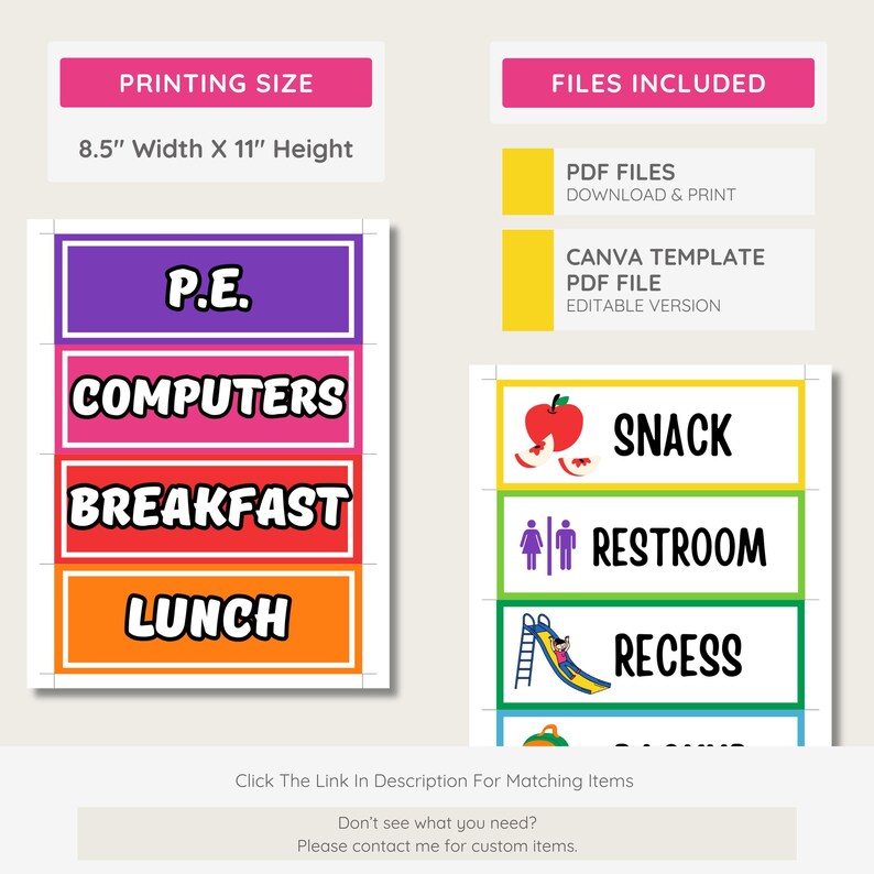 Rainbow Crayon Classroom Schedule: Printable, Editable Bulletin Board ...