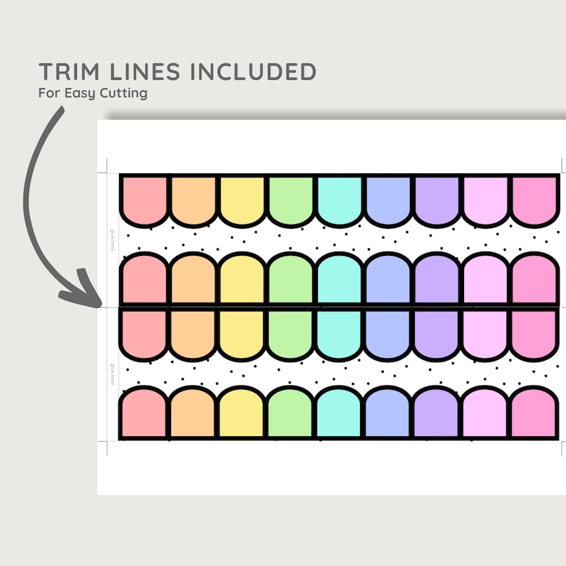 Pastel Crayon Bulletin Board Borders: Printable Classroom Decor ...