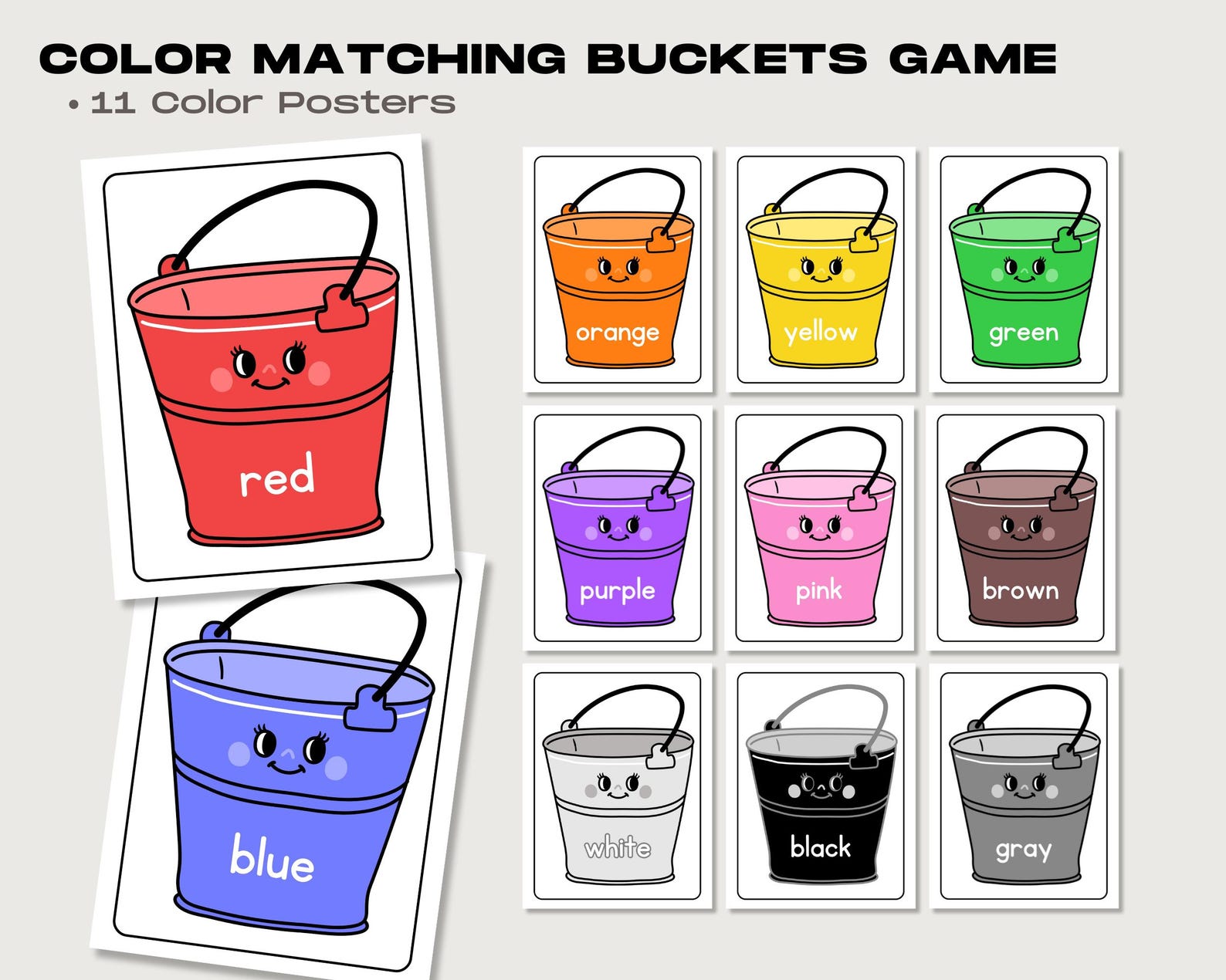 Color Matching Activity for Kids, Color Sorting Game, Printable ...