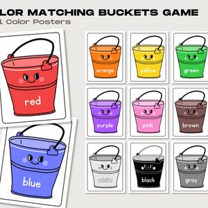Color Matching Activity for Kids, Color Sorting Game, Printable ...