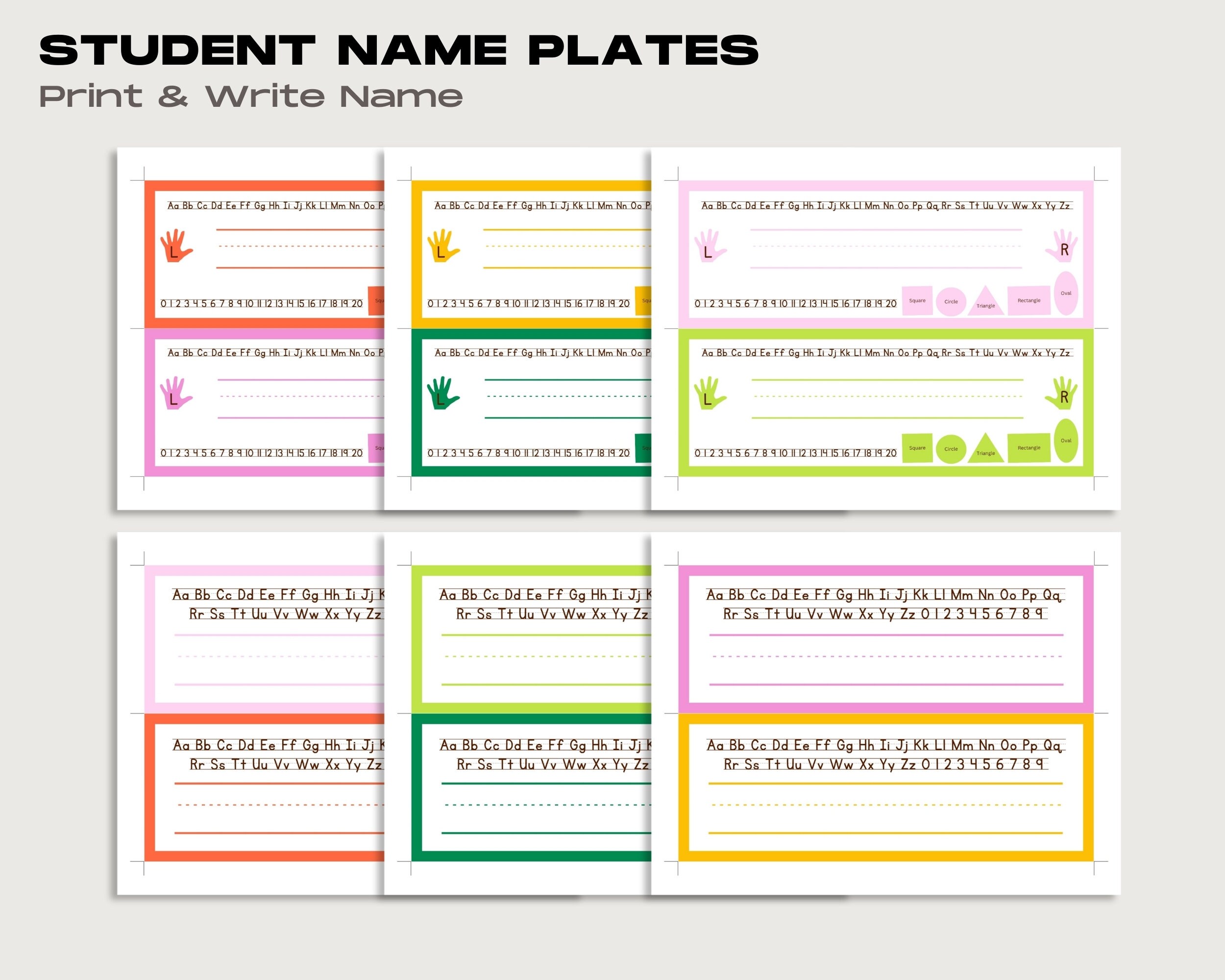 Student Name Plates, Printable & Editable Student Name Tags, Classroom ...