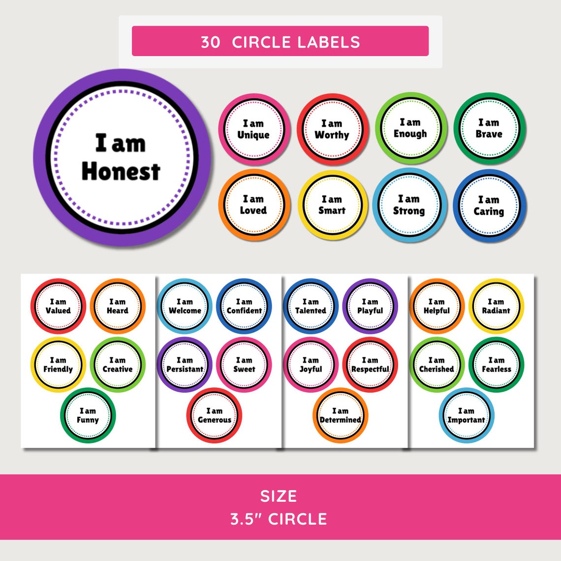 Rainbow Crayon Affirmation Station Kit: Editable Classroom Decor (canva ...