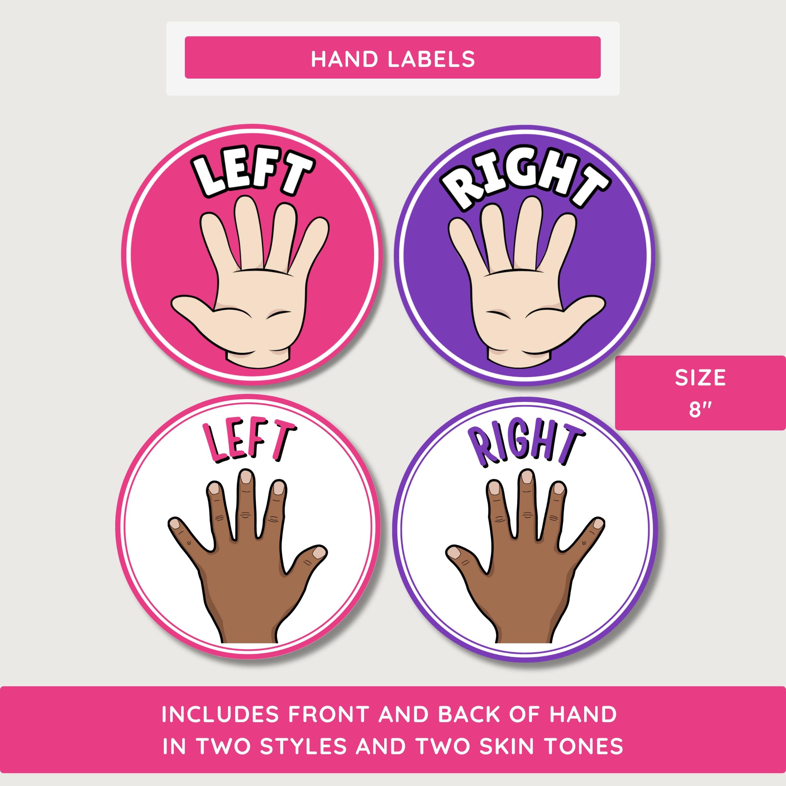 Rainbow Classroom Clock Labels, Printable & Editable Left Right Hand ...