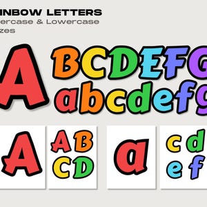 Rainbow Bulletin Board Letters, Editable & Printable Bulletin Board ...