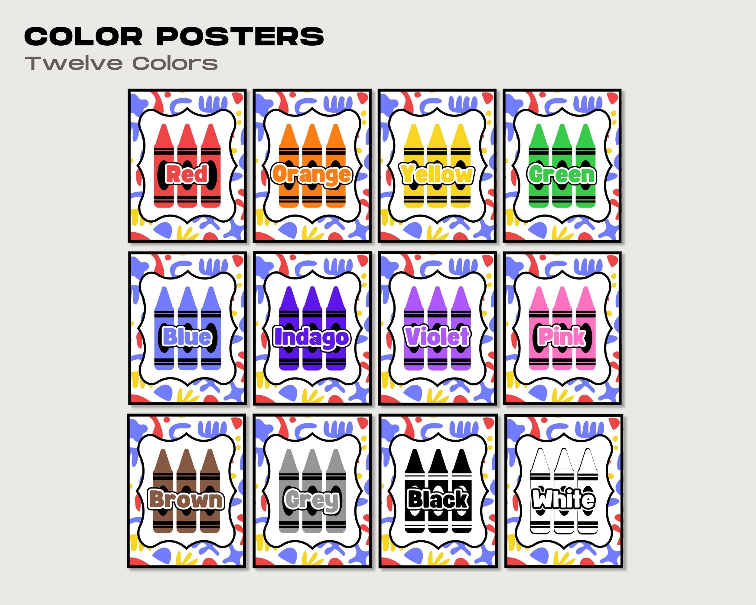 Primary Hues Learning Bundle, Printable & Editable Classroom Decor ...