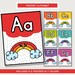 Rainbow Alphabet Classroom Posters: Cursive & Modern (canva Template ...