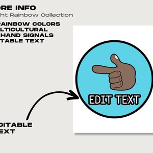 Rainbow Classroom Hand Signal Posters: Editable Decor (digital Download ...