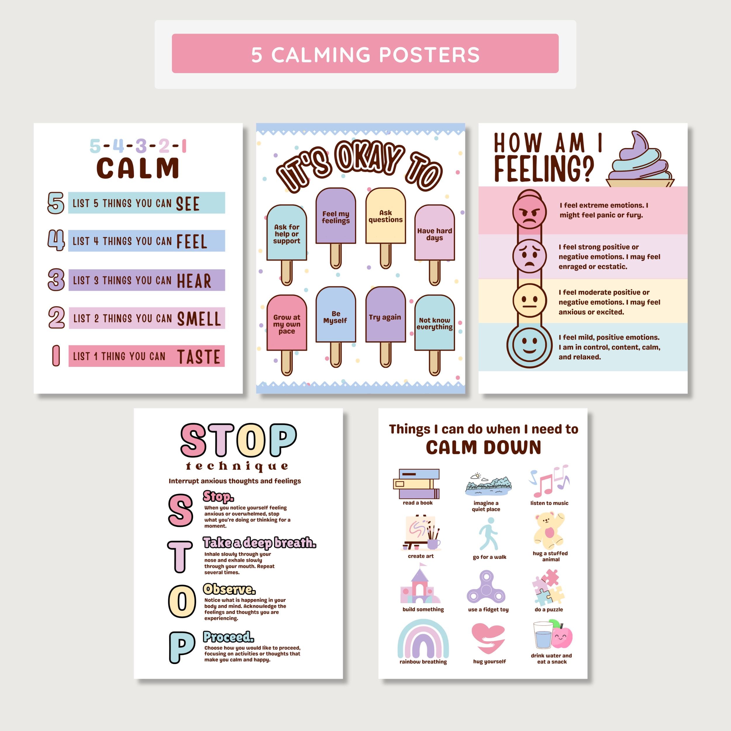 10 Calming Corner Posters, Printable & Editable Calming Strategy ...