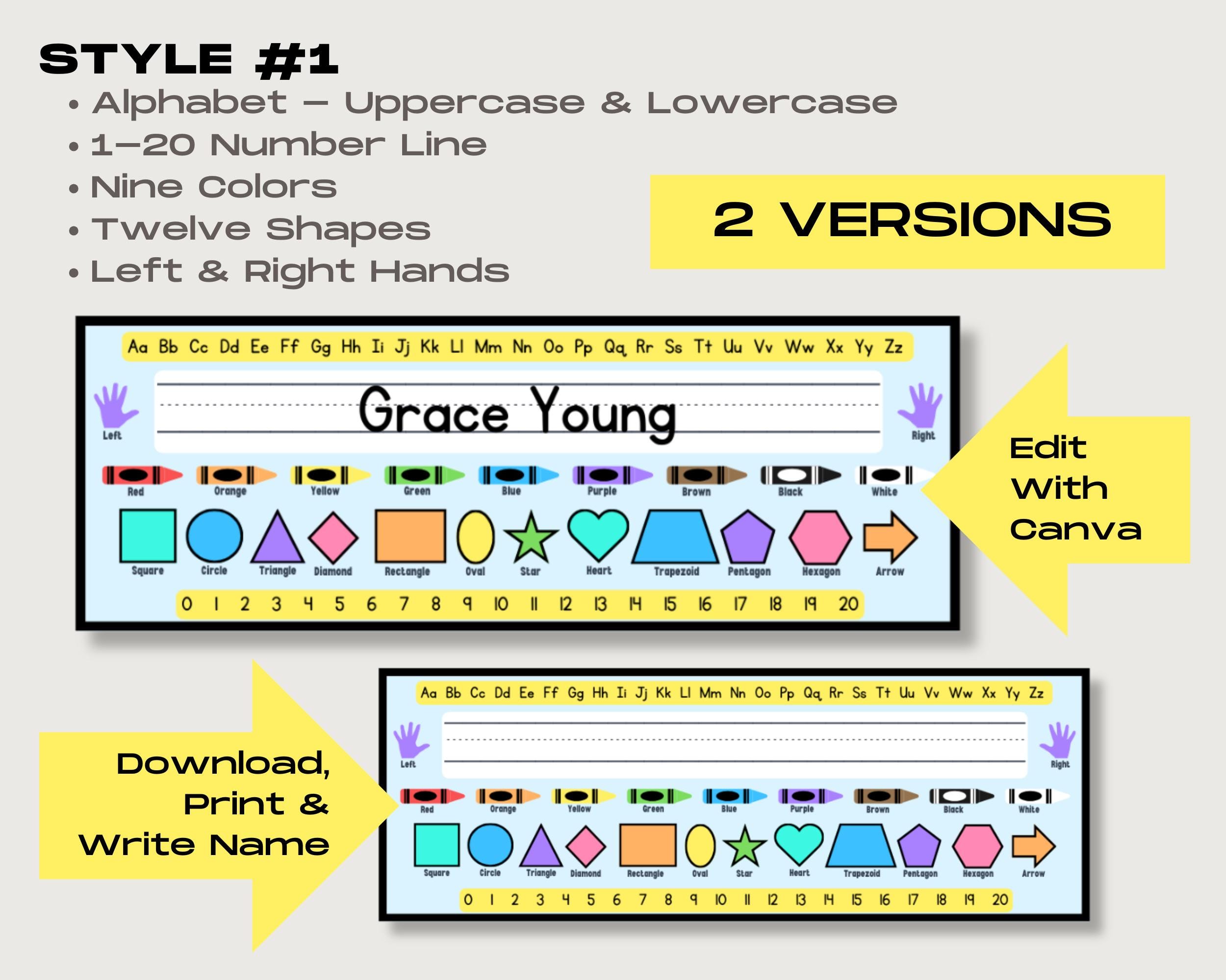 Editable Pastel Student Name Plates, Printable Classroom Desk Tags ...