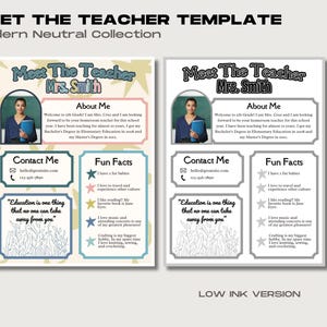 Meet the Teacher Template, Printable & Editable Teacher Introduction ...