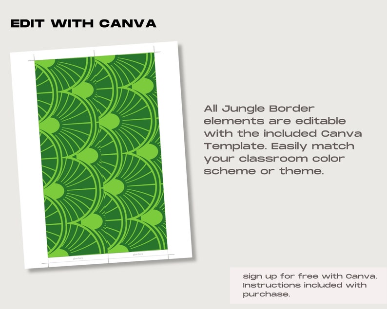 Jungle Borders, Editable Bulletin Boarders, Foliage Borders, Teacher ...