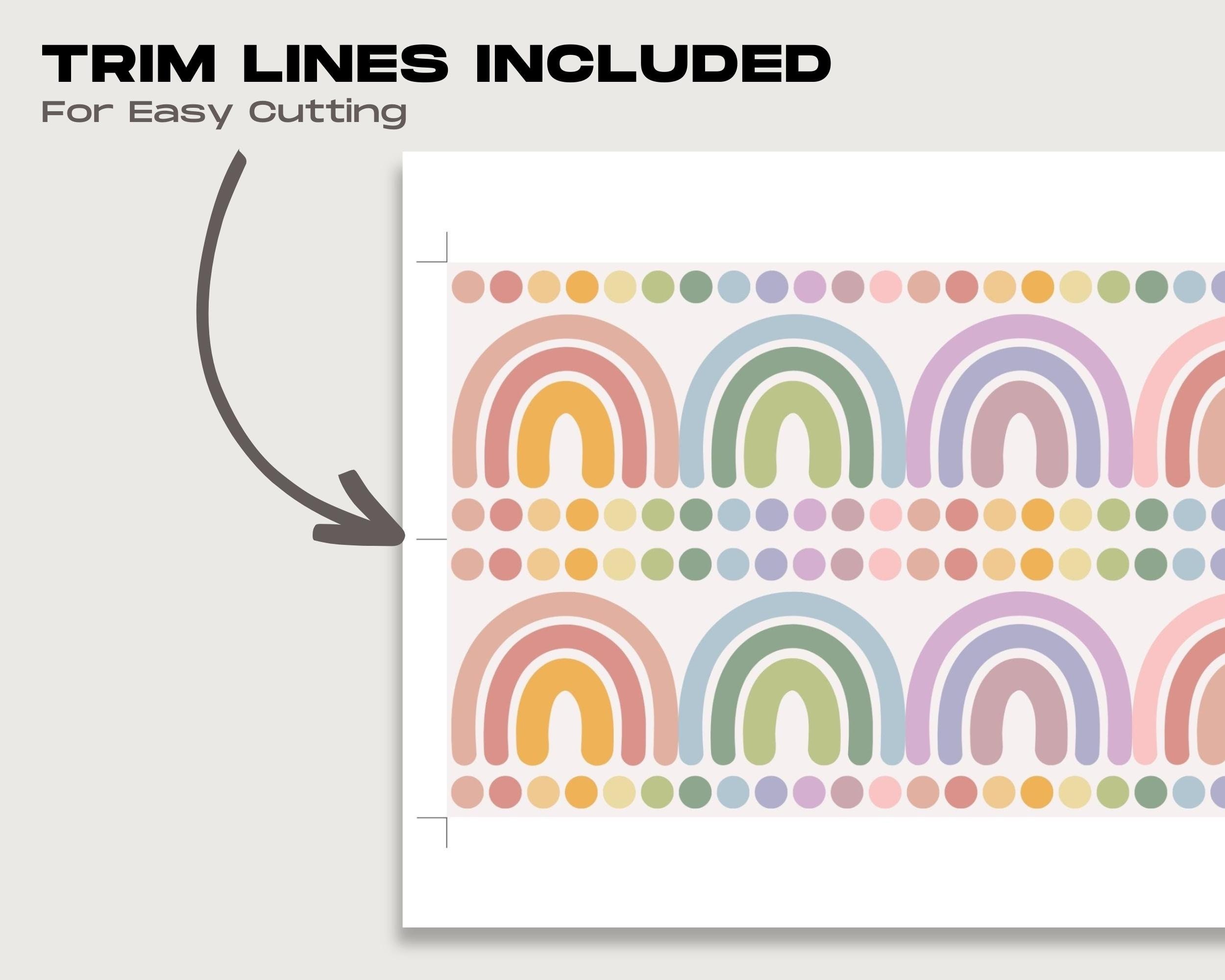 Boho Bulletin Board Borders: Rainbow Classroom Decor (digital Download ...