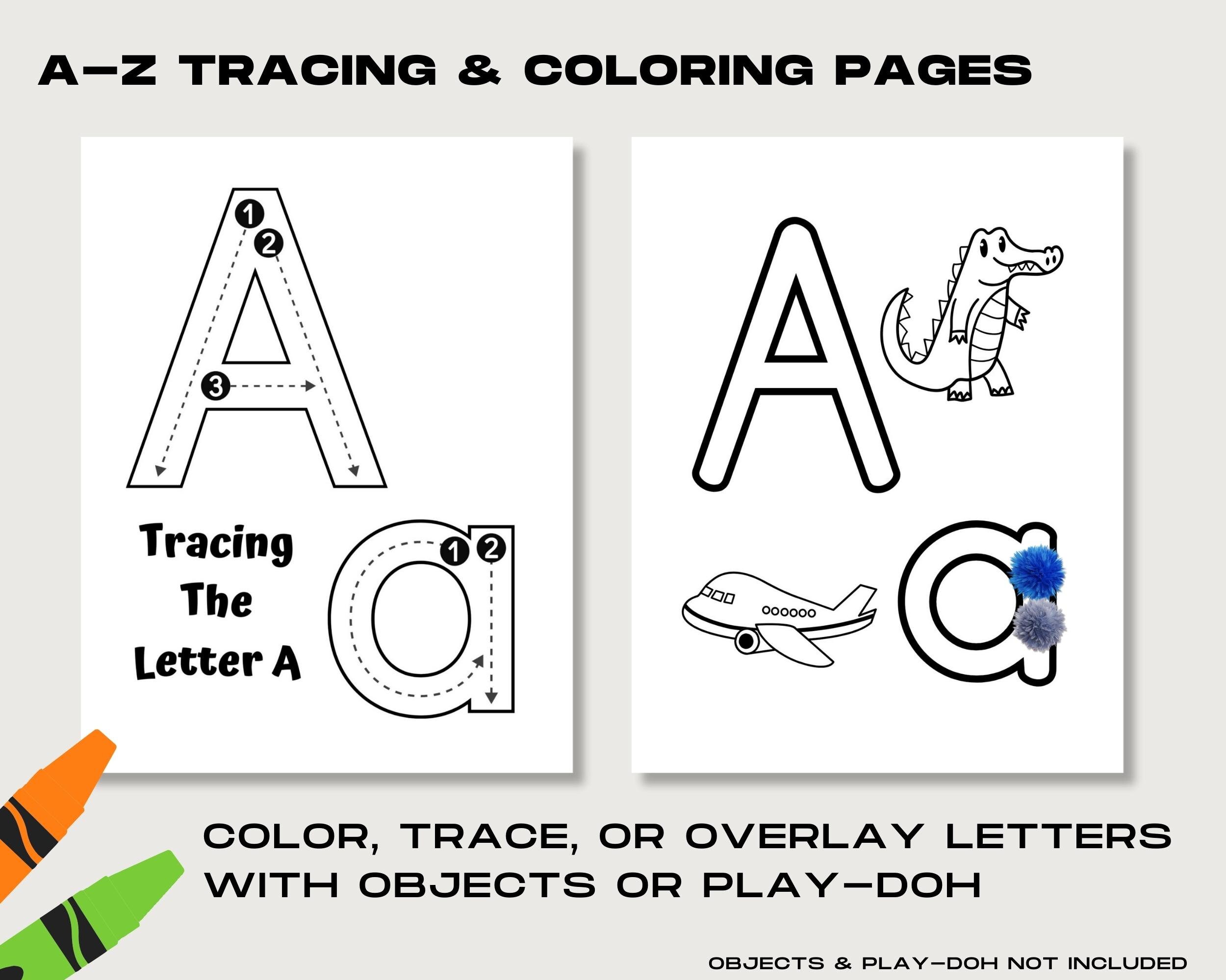 Alphabet Worksheets Bundle Kindergarten A-Z Letter Printable - Etsy