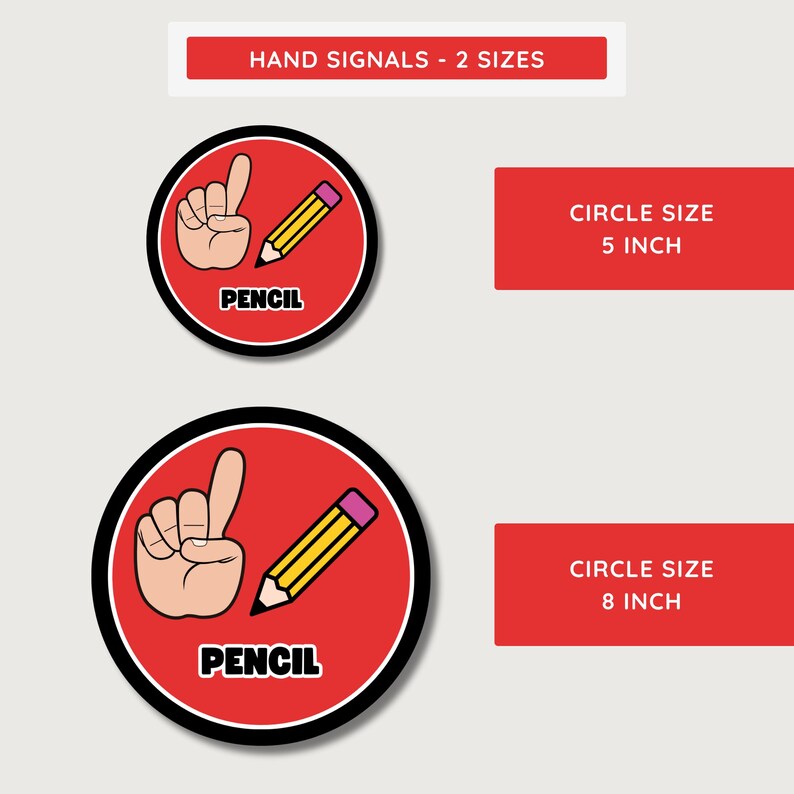 Rainbow Hand Signal Posters: Classroom Decor (canva Template) - Etsy