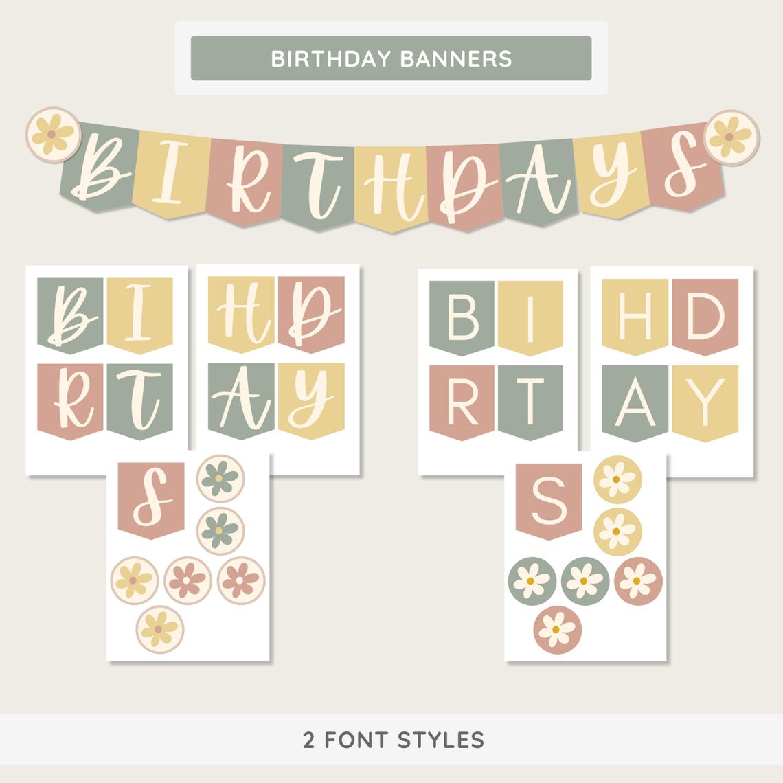 Daisy Birthday Bulletin Board: Editable Classroom Decor (canva Template ...