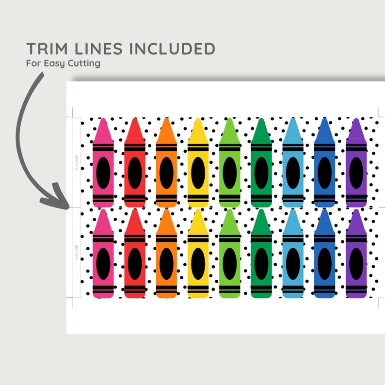 Rainbow Crayon Bulletin Board Borders: Printable Classroom Decor ...
