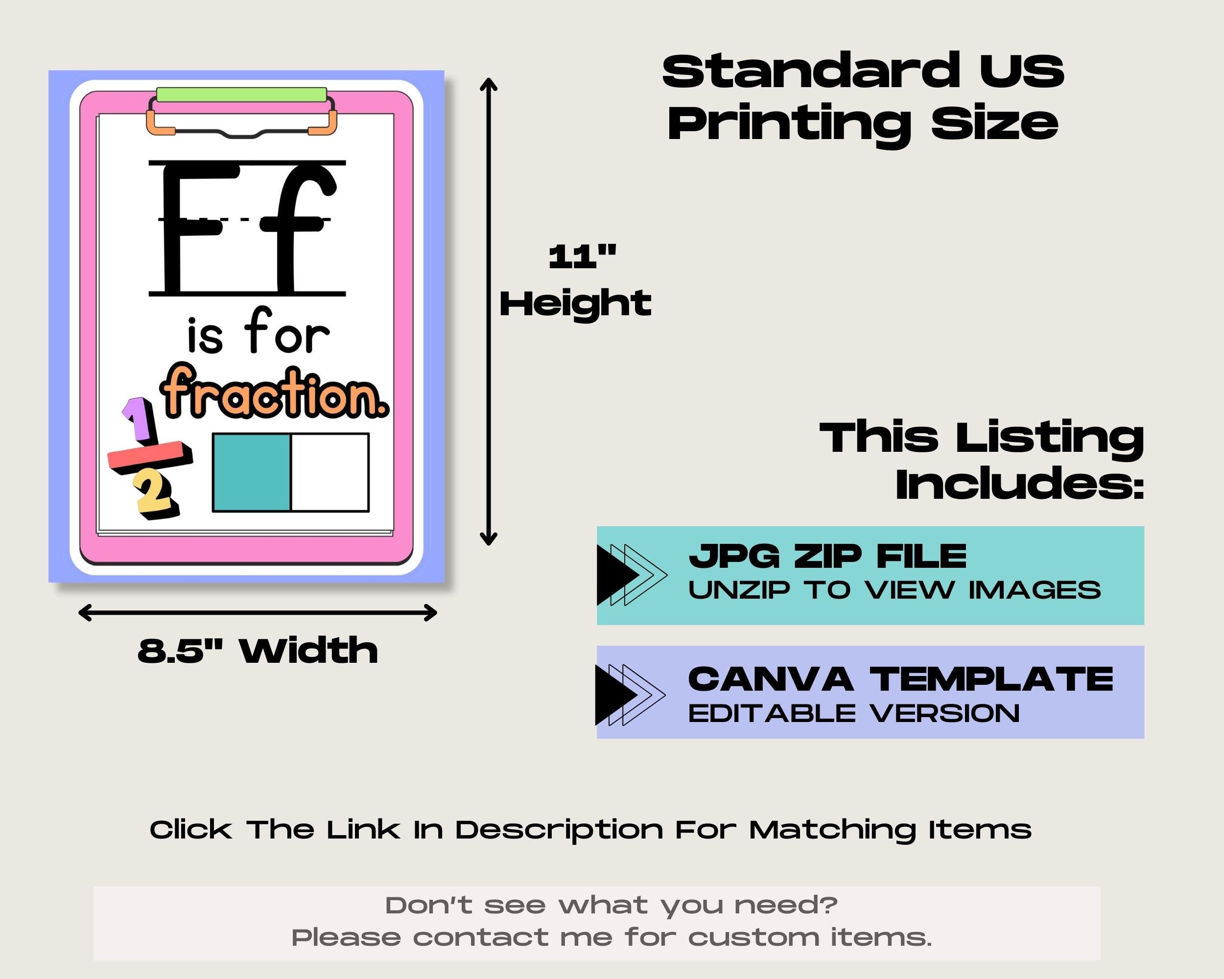 School Supply Alphabet Posters, Printable & Editable A-Z Classroom ...