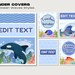 Ocean Theme Binder Covers and Spines, Printable & Editable Teacher ...