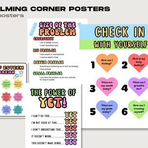 Rainbow Calming Corner Posters, Printable & Editable Breathing ...