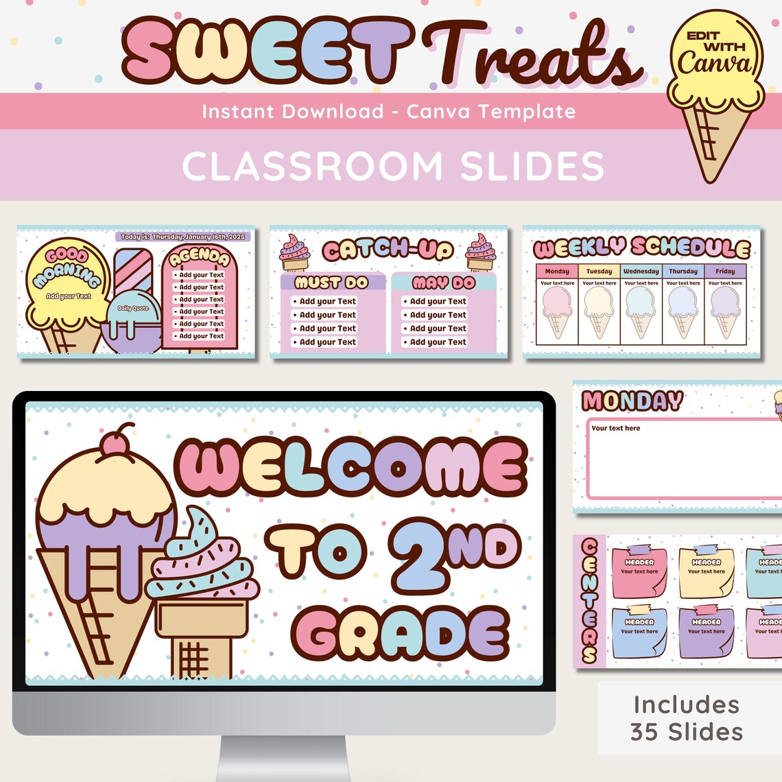 Editable Classroom Slides, Education Morning Slides, Pastel Teacher ...