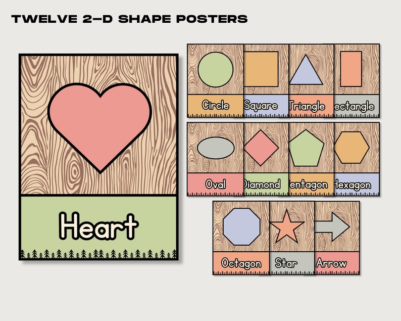 Adventure Shape Posters, Printable & Editable 2-D 3-D Shapes, Shapes ...