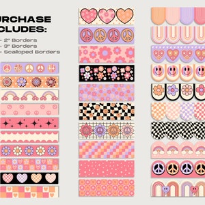 Retro Bulletin Borders, Printable & Editable Bulletin Borders, Retro ...