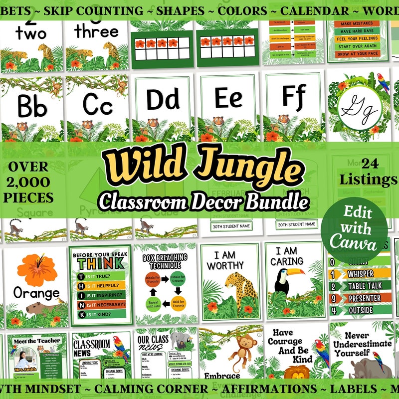 Jungle Decor - Etsy