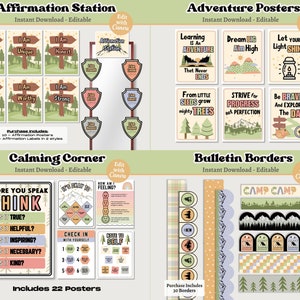 Adventure Classroom Decor Bundle: Printable Posters & Labels (canva ...