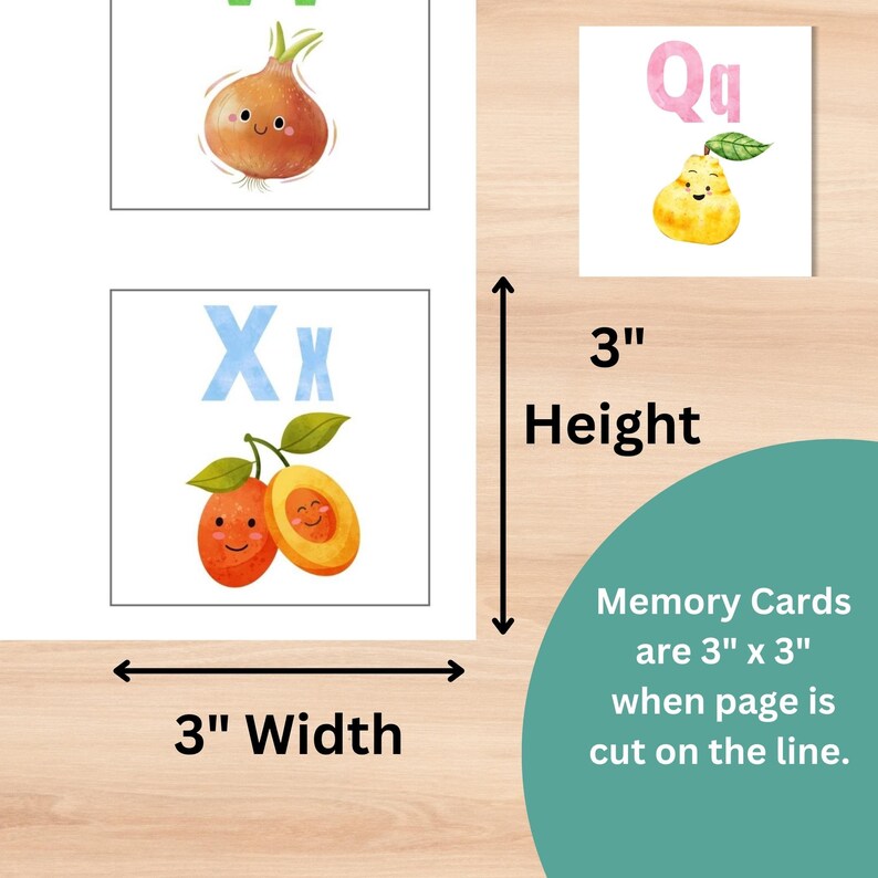 Pre-k Toddler Alphabet Flash Cards 26 Watercolor Fruit - Etsy