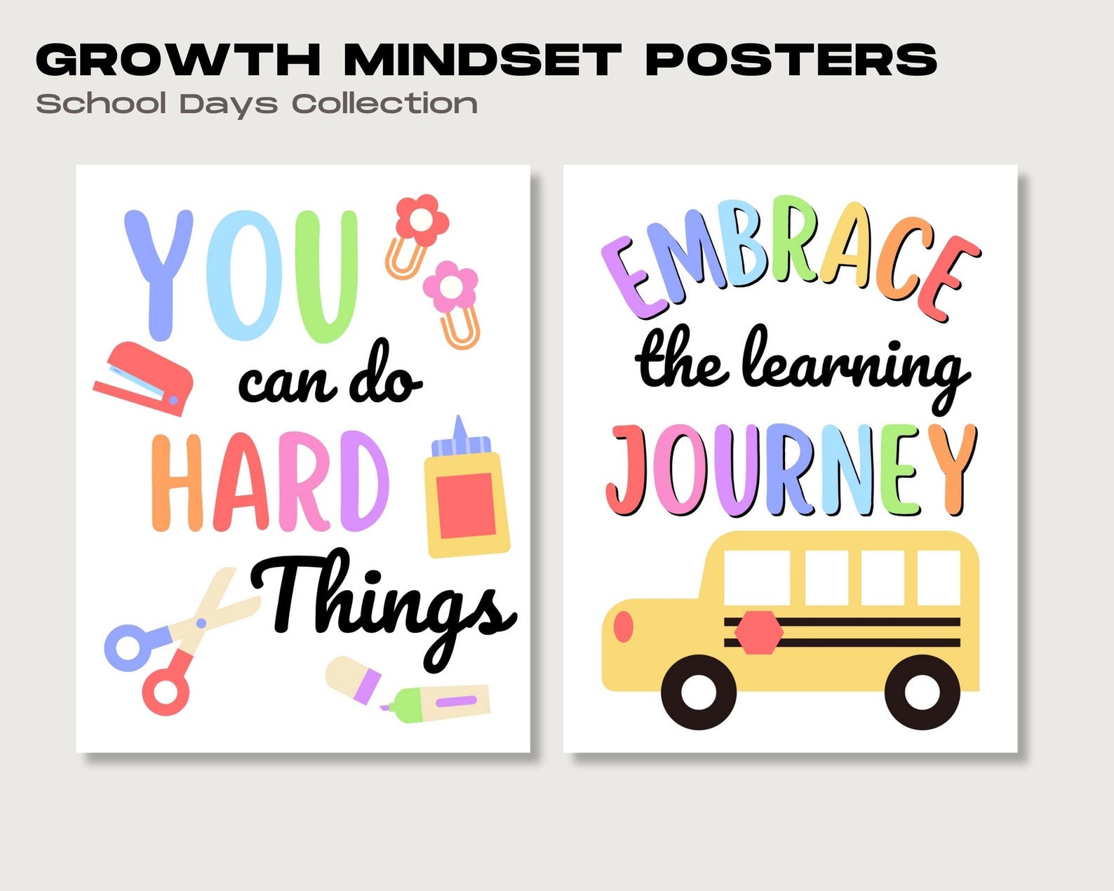 Growth Mindset Classroom Posters, Printable Editable Classroom Prints ...