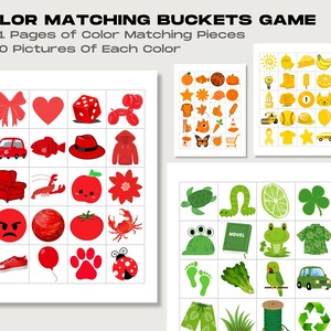 Color Matching Activity for Kids, Color Sorting Game, Printable ...