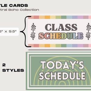 Boho Classroom Schedule: Editable Teacher Printable (canva Template) - Etsy