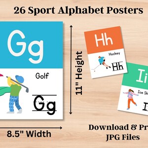 Sports Alphabet Posters, PE Teacher A-Z Posters, Gender Neutral ...