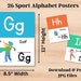 Sports Alphabet Posters, PE Teacher A-Z Posters, Gender Neutral ...