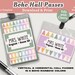 Printable Boho Rainbow Hall Pass: Editable Teacher Lanyard (digital ...