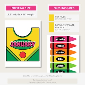 Rainbow Crayon Birthday Bulletin Board Kit, Printable & Editable ...