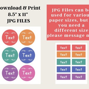 Rainbow Wildflower Labels & Borders Bundle Learning Decor - Etsy