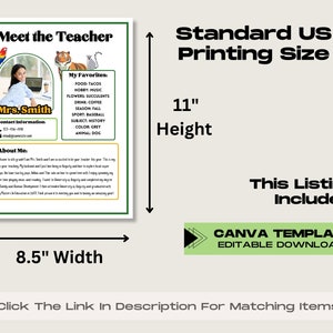 Jungle Meet the Teacher Printable, Editable Teacher Introduction ...