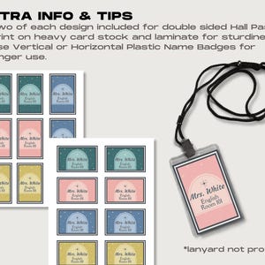 Boho Teacher Hall Passes: Editable School Bathroom Passes (digital ...