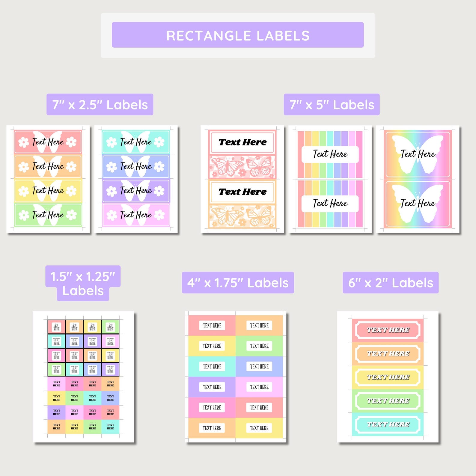 Butterfly Pastel Classroom Labels: Editable Storage Decor (PDF, Canva ...