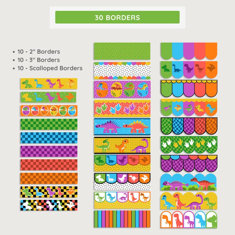 Dinosaur Bulletin Borders, Printable Editable Classroom Display Borders ...