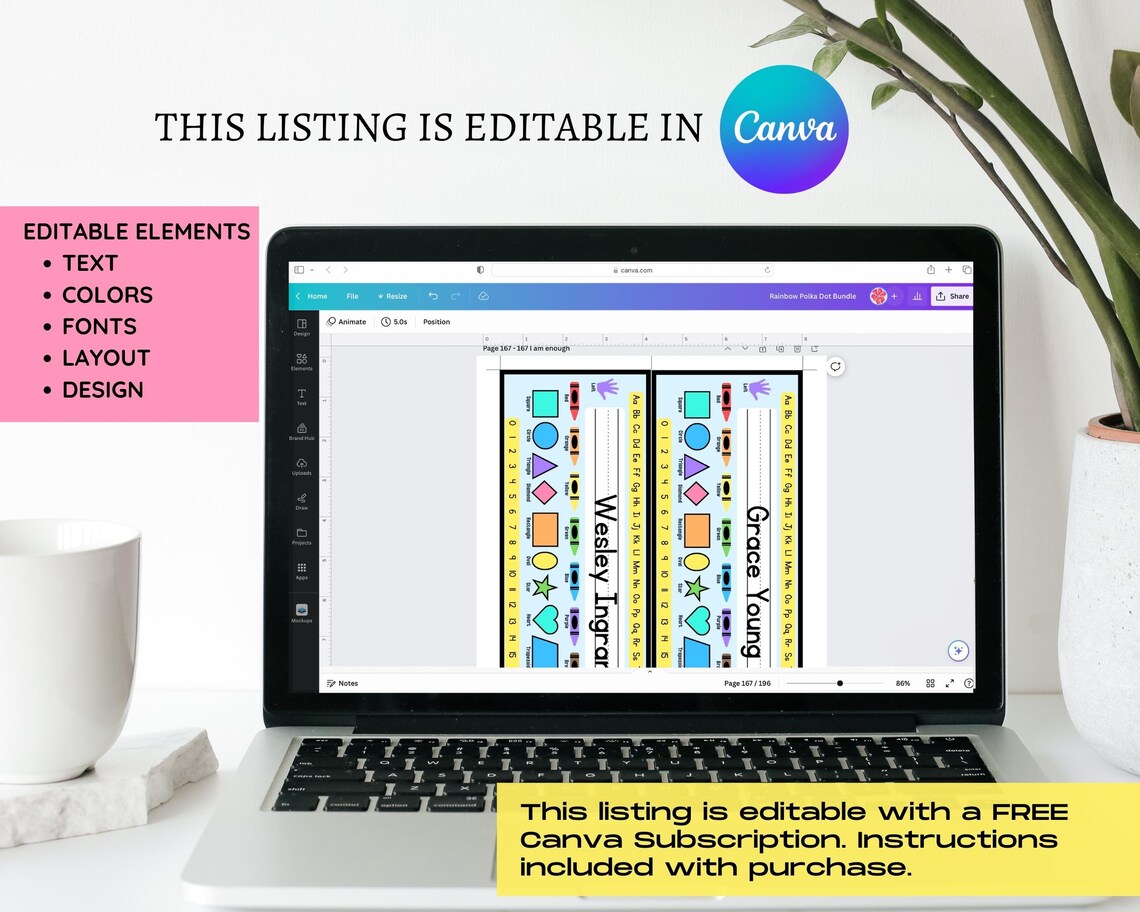 Editable Pastel Student Name Plates, Printable Classroom Desk Tags ...